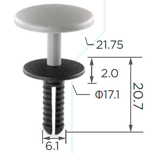 Клипса нажимная распорная универсальная 774417