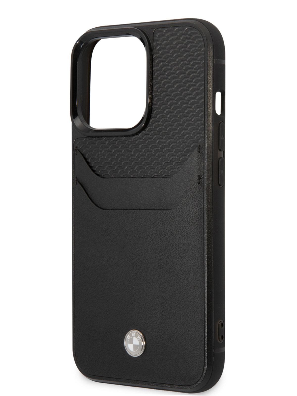 BMW для iPhone 14 Pro чехол Signature Leather with Cardslot Hard Black