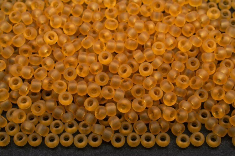 Бисер чешский PRECIOSA круглый 10/0 10050/1 матовый янтарный, 5 грамм