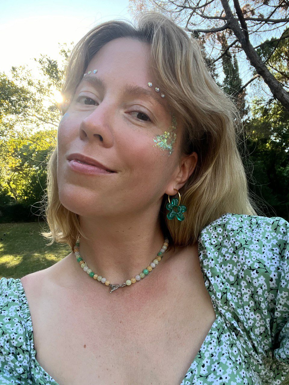 Серьги конго, стекло