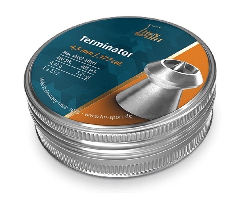 Пули для пневматики H&N Terminator 4,5 мм, 0,47 грамм, 400 штук