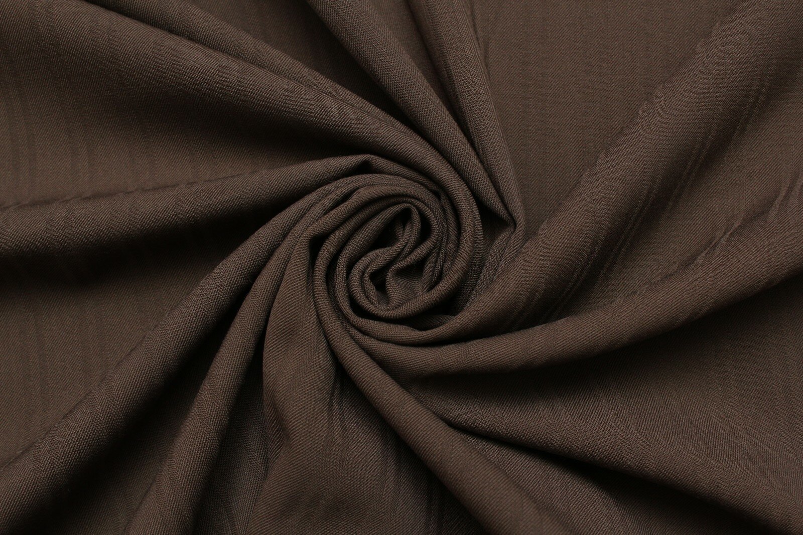 Ткань костюмная-стрейч коричневая с табачным оттенком в полоску, ш150см, 0,5 м