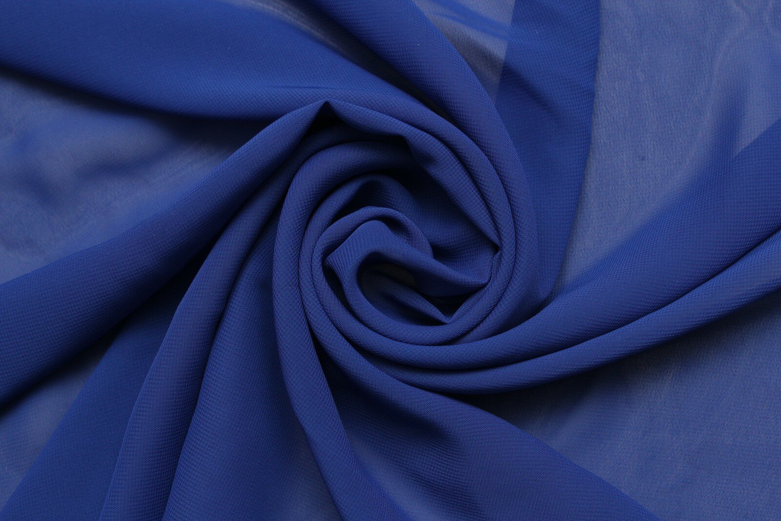 Ткань Шифон ярко-синий василёк, ш146см, 0,5 м