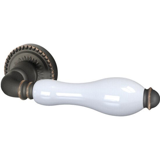 Ручка раздельная Armadillo R. CL55. Silvia (Silvia CL1) ABL-18/WP-109 темная медь/бел. фарфор