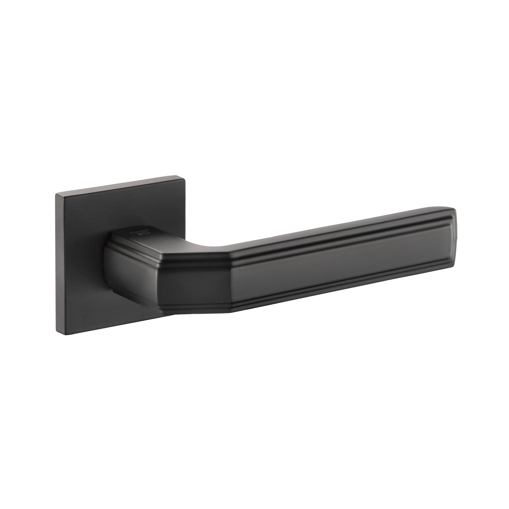 Ручка дверная на квадратной накладке ADDEN BAU VEIN S-537 BLACK