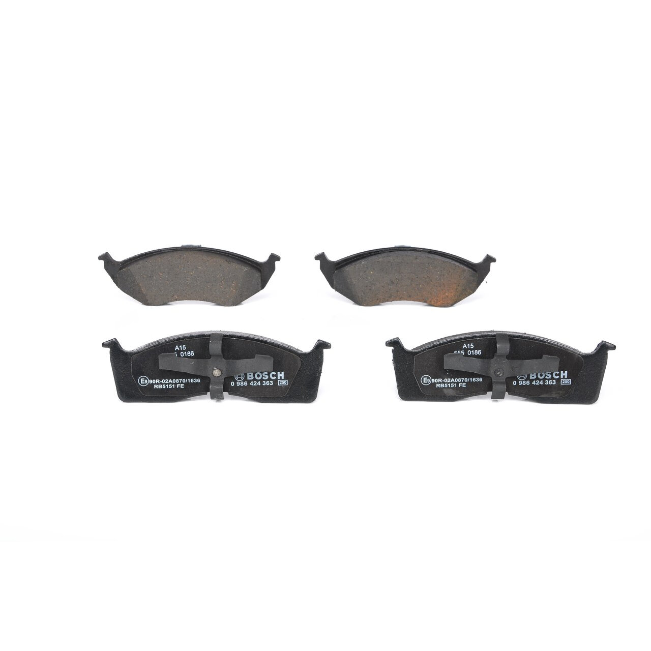Колодки тормозные дисковые комплект Chrysler Dodge, BOSCH 0 986 424 363 (1 шт.)