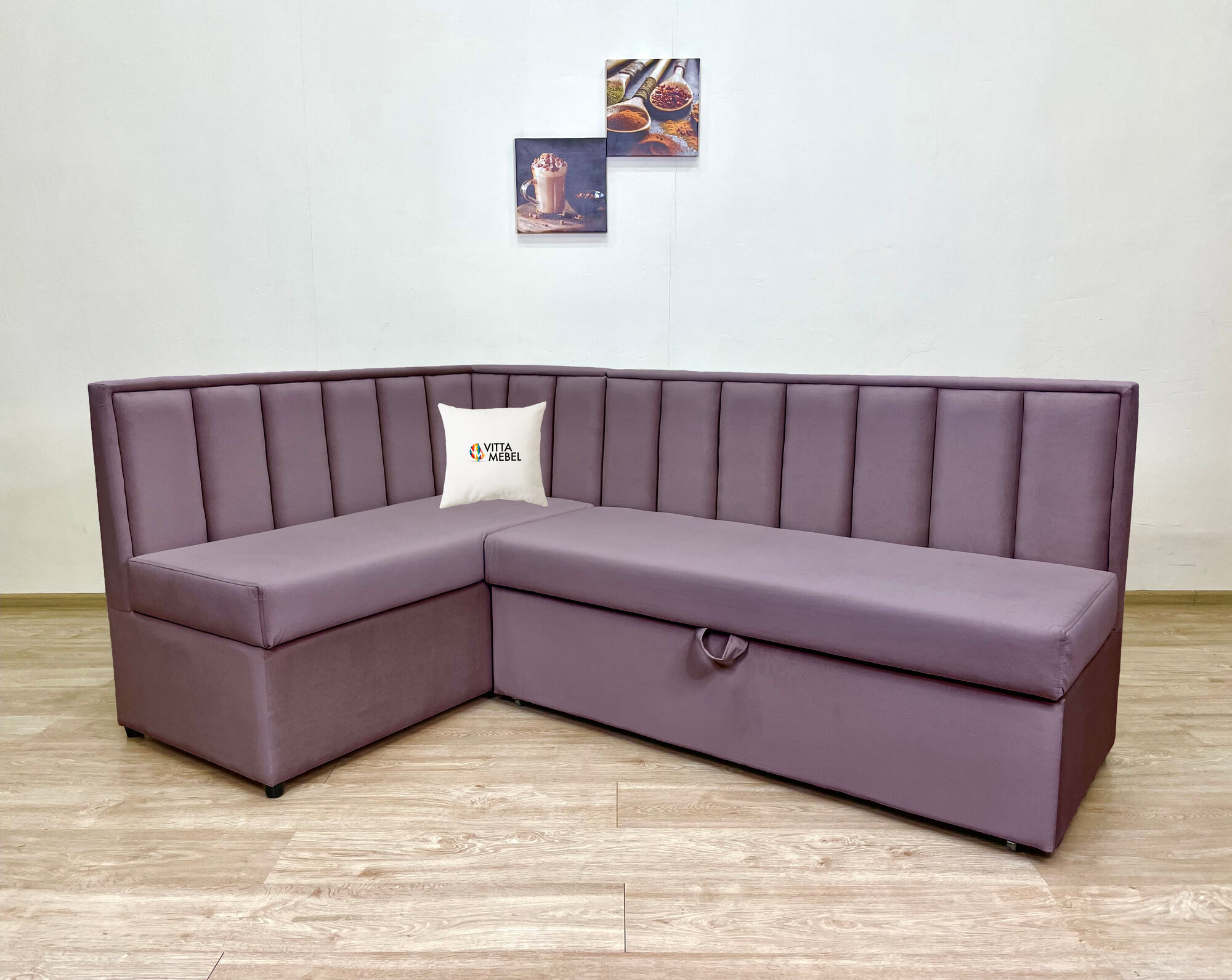 Кухонный уголок Santorini угол левый, сиреневый