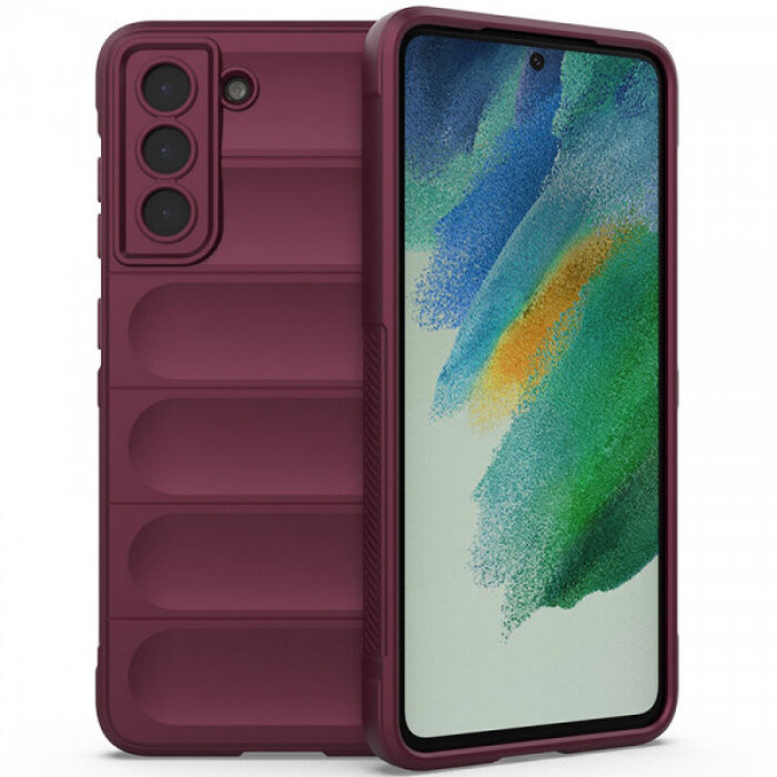 Flex Silicone Противоударный чехол для Samsung Galaxy S21 FE с защитой камеры и микрофиброй
