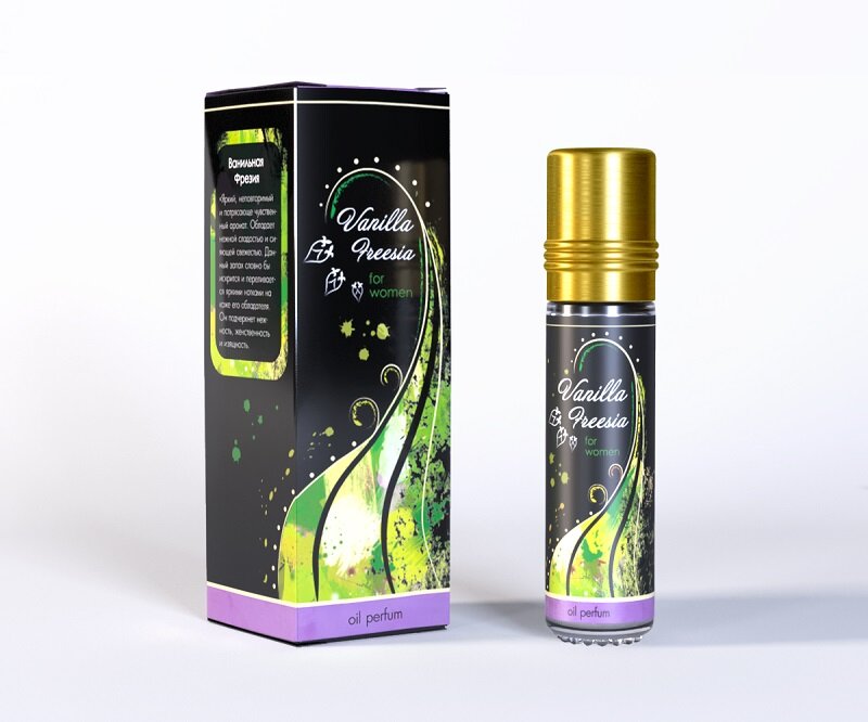 VANILLA FREESIA for women, Shams Natural Oils (ванильная фрезия женские духи на основе масла, зеленое яблоко-фрезия), 10 мл.