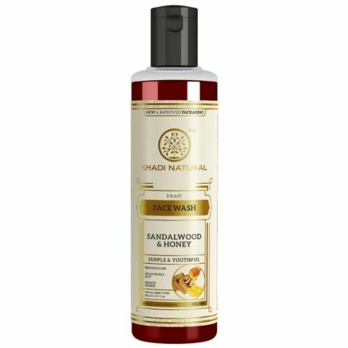Herbal Face Wash Khadi SANDALWOOD & HONEY, Khadi Natural (Гель для умывания Кхади сандаловое дерево И МЁД, Для всех типов кожи), 210 мл.