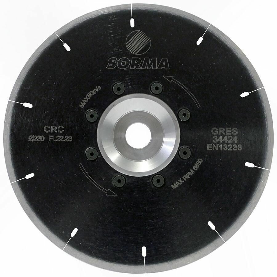 Диск CRC 1,4 2.0T алмазный 230 мм, фланец 22,23 мм SORMA (Сорма)