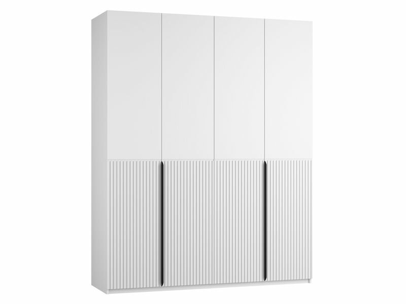 Шкаф распашной для одежды "Бруно 4" 160х200х50 Белый / Лотос