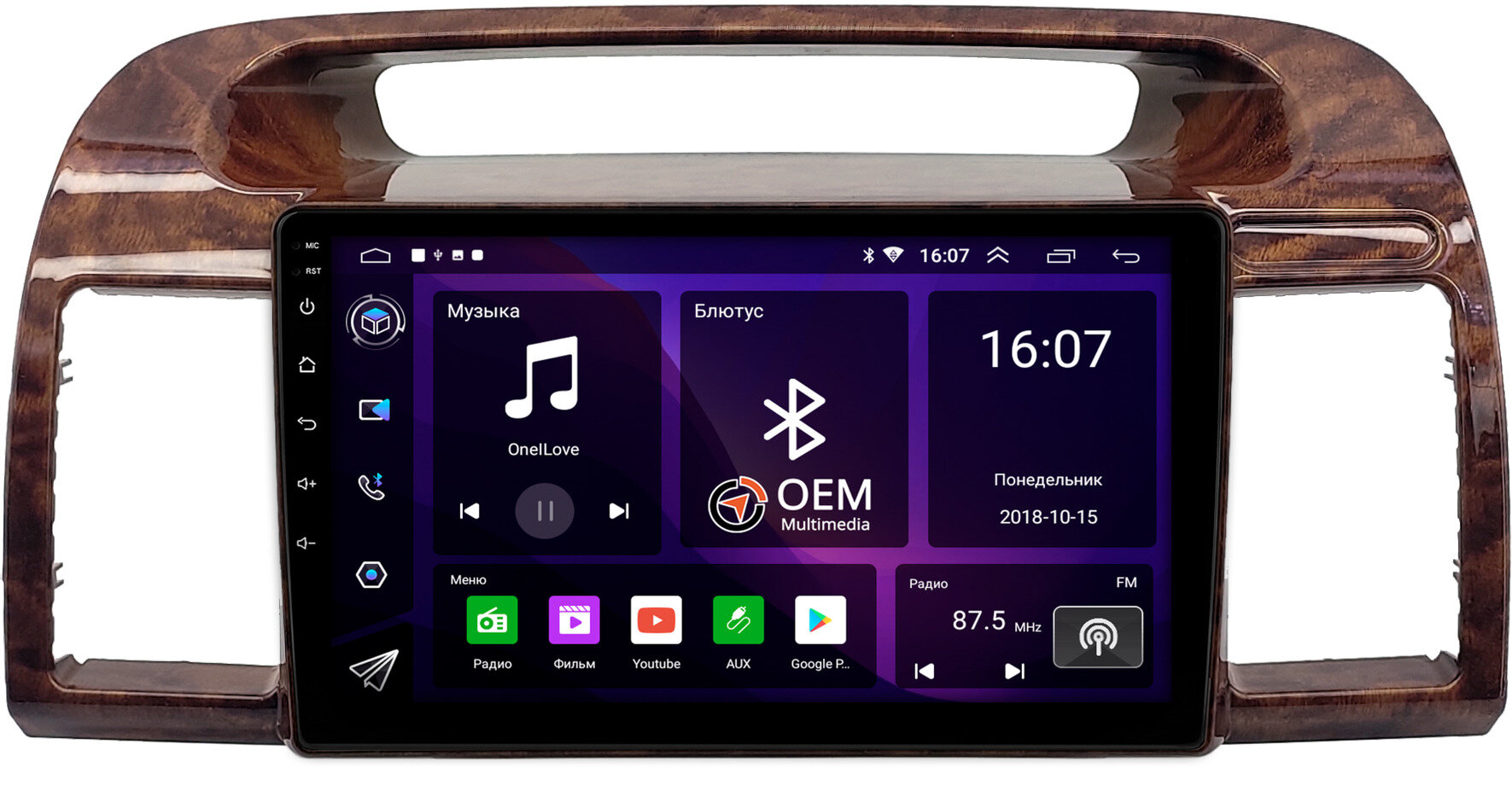 Штатная магнитола Toyota Camry XV30 2001-2006 (под дерево, тип 2) OEM RK9-0643 на Android 10 (CarPlay, AHD, 1/32)