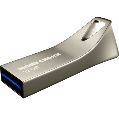 Flash Drive USB-A*3.0 32Гб MoreChoice MF32m - металлический корпус, серый