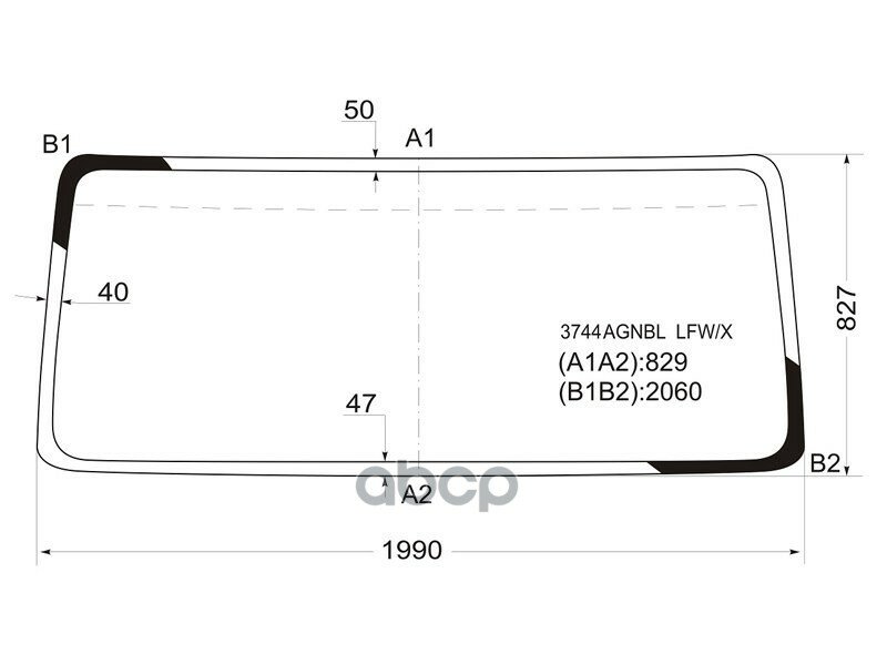 Стекло лобовое Iveco Eurocargo 03- XYG арт. 3744AGNBL LFW/X