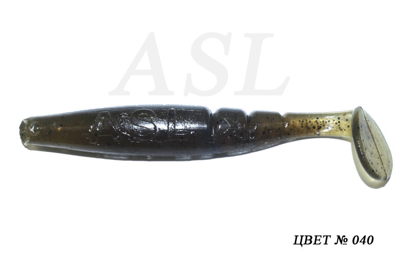 Силиконовая приманка ASL "Самурай" цвет №040, L-7,5см (3"), 6шт/уп