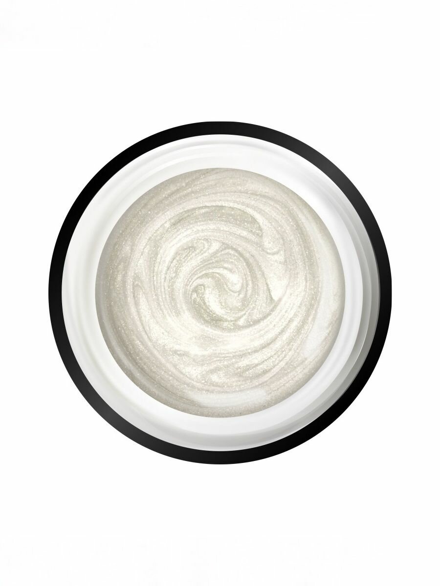 Nail Club Гель-краска с шиммером, с липким слоем GO-55 White Pearl