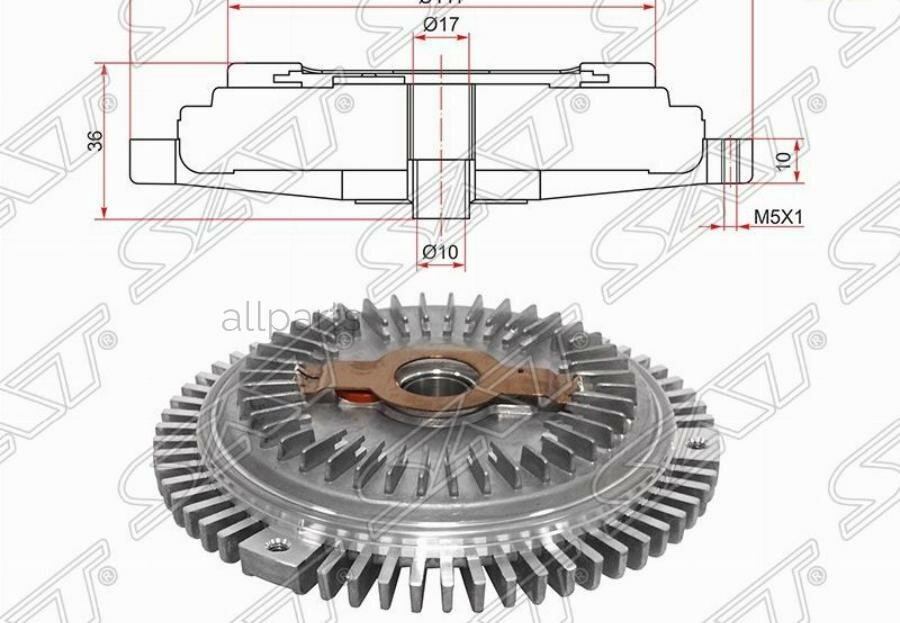 SAT ST-A1032000622 Вискомуфта MERCEDES S-KLASS W140 91-98