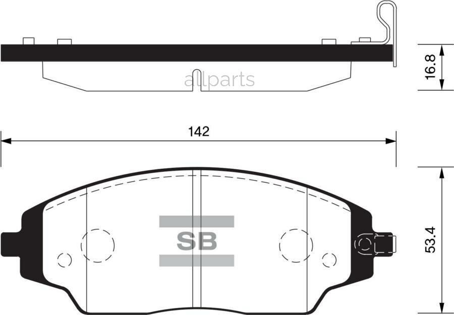 SANGSIN BRAKE SP1481 Колодки тормозные дисковые, передние