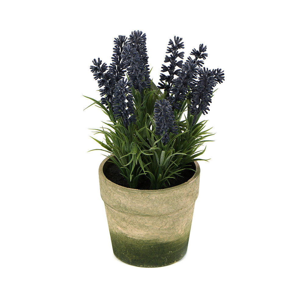 Искусственный цветок в горшке "Лаванда", в стиле Прованс, 49033, 12x25 см