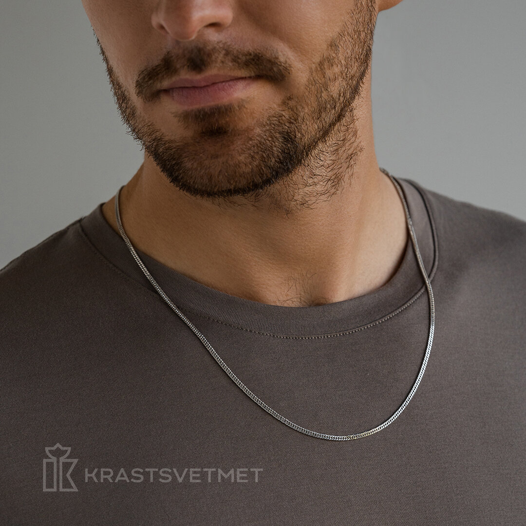 Цепь серебро, 925 проба, родирование