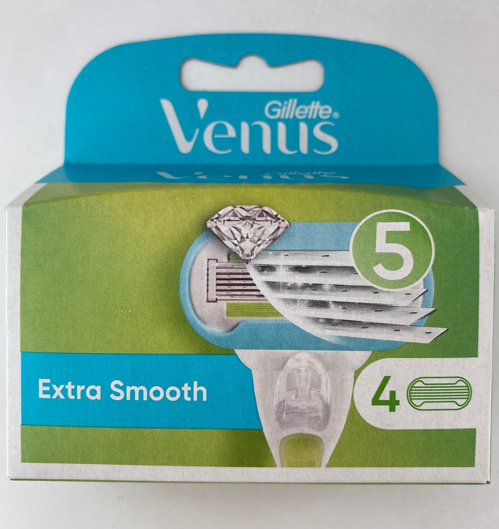 Cменные кассеты для женского бритвенного станка Gillette Venus Extra Smooth 5 лезвий 4 шт.