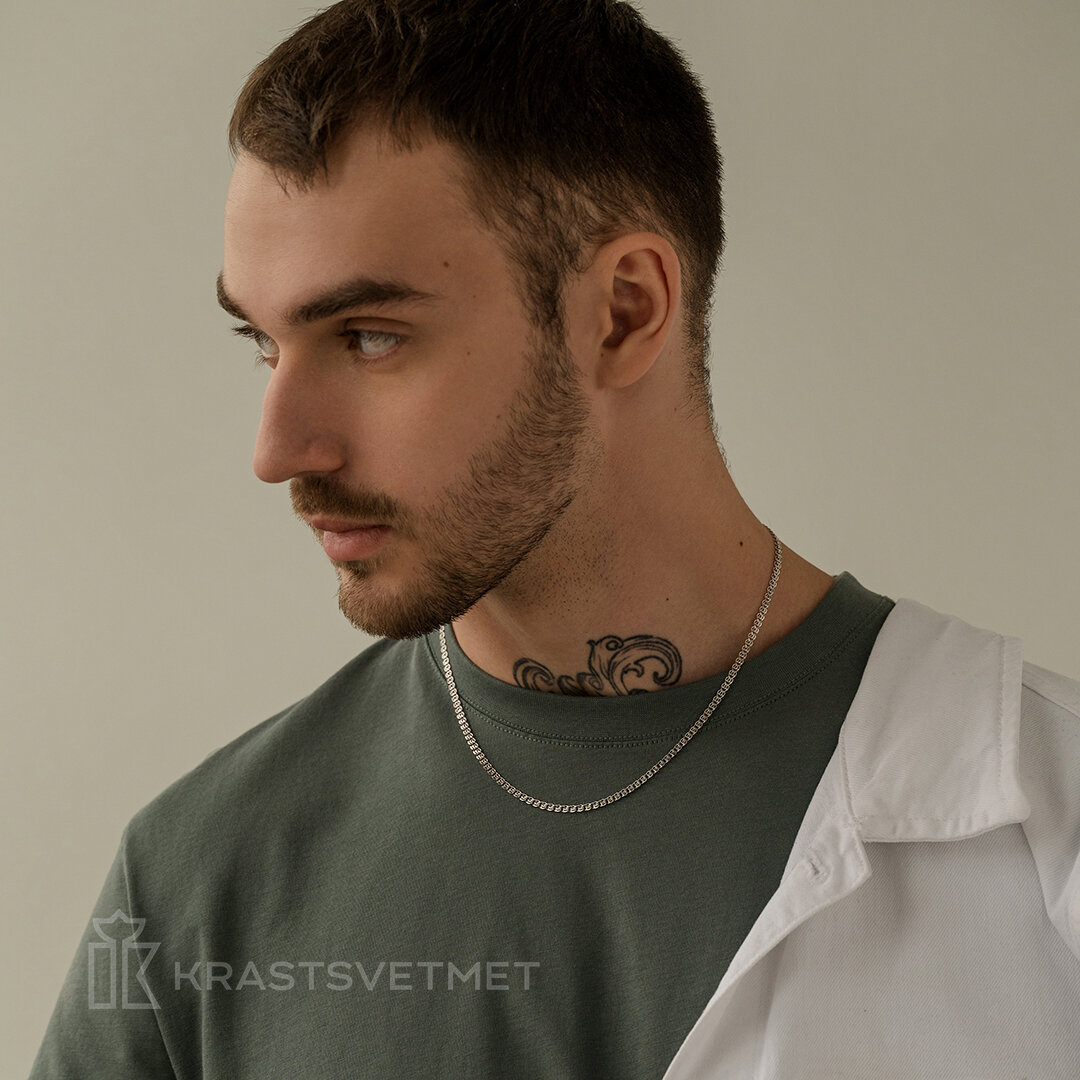 Цепь серебро, 925 проба, родирование