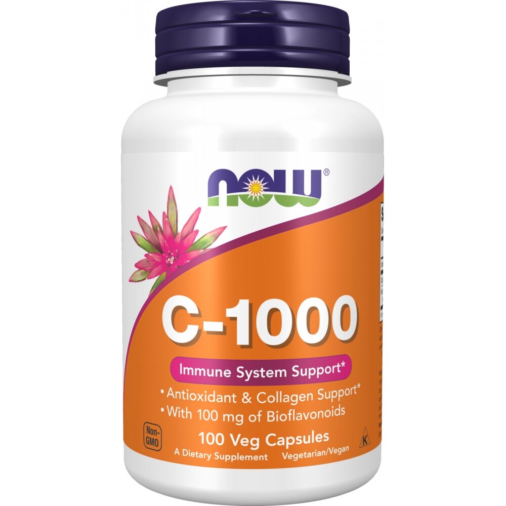NOW C-1000 with Bioflavonoids, 100 капсул вегетарианских