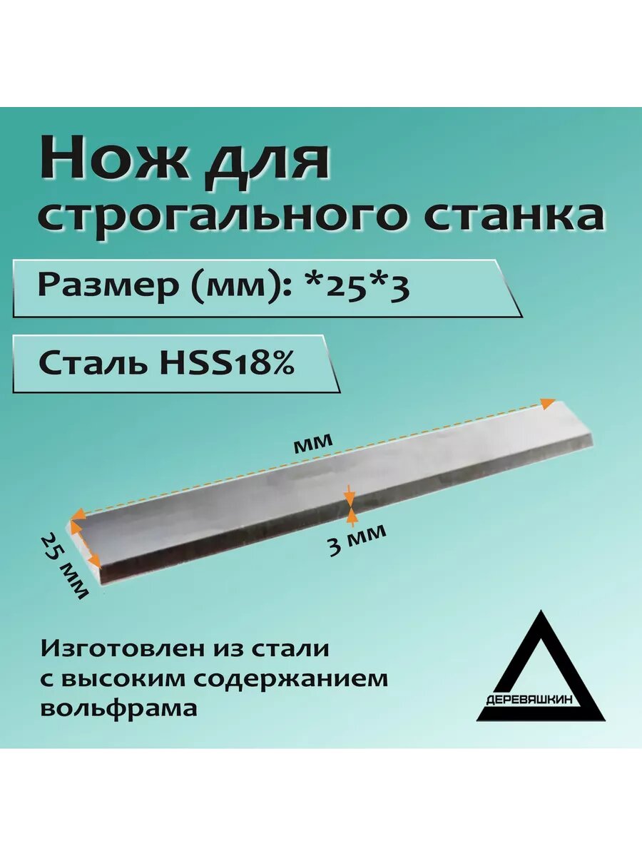 Нож для строгального станка 40x25x3 HSS18%