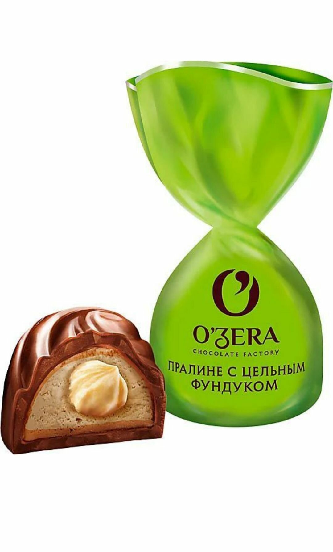 Шоколадные конфеты O zera пралине с цельным фундуком 1кг