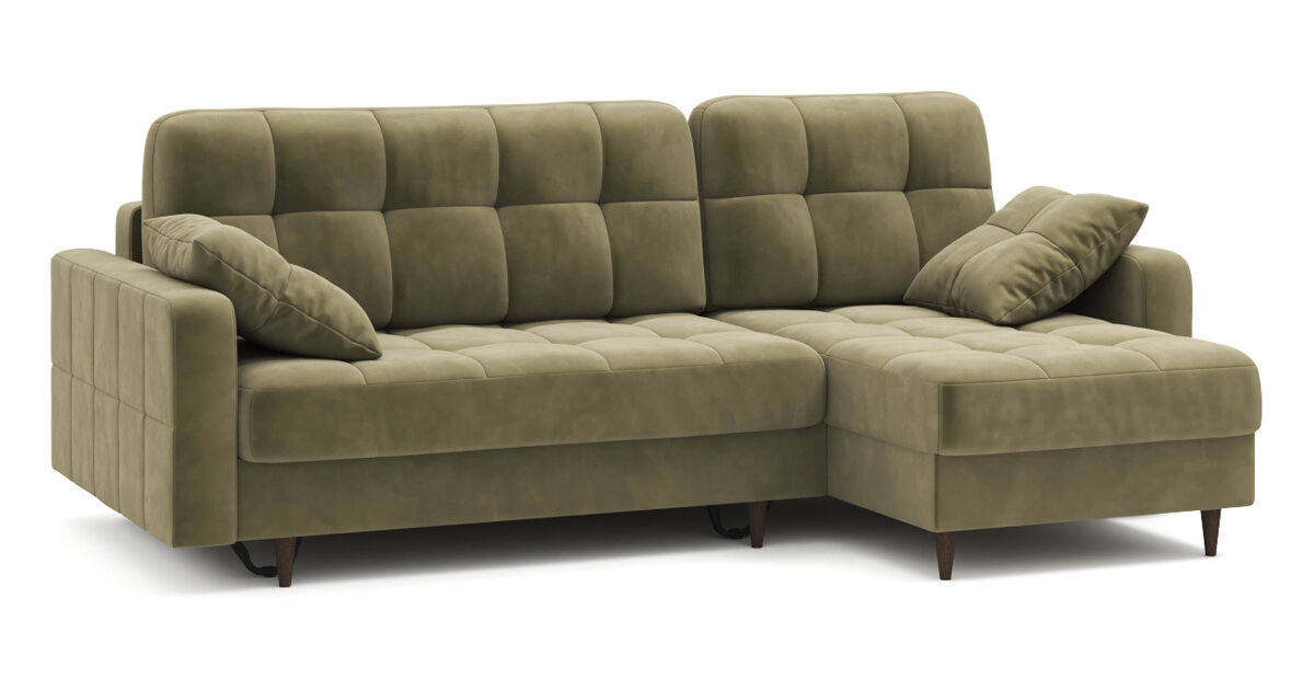 Угловой диван Цвет Диванов Стокгольм NEXT 233 угловой Оливковый