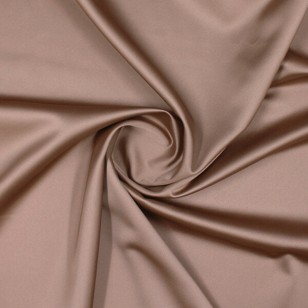 Атлас молочный шоколад Ткани-100, плательный, 96%/4%, 1,4x1,0м