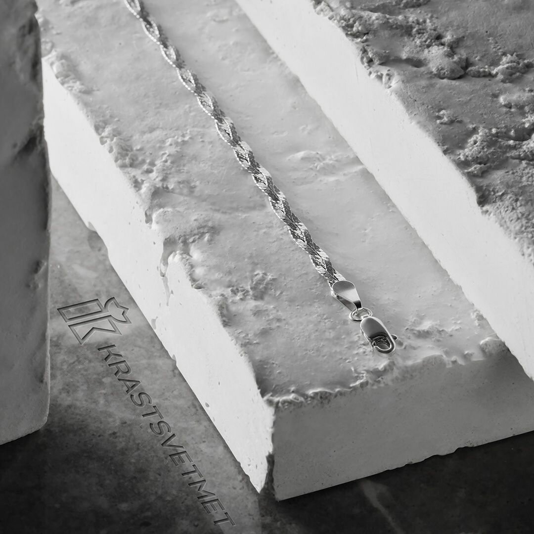 Браслет, серебро, 925 проба, родирование