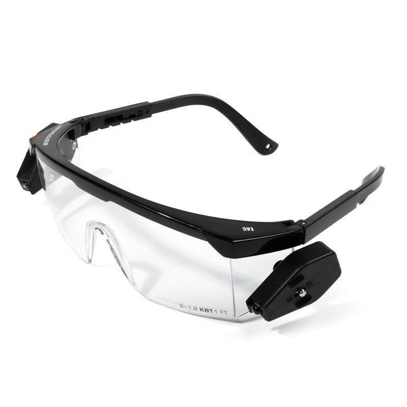 Очки монтажника КВТ ОМ-04 защитные открытые со светодиодным освещением {79685}