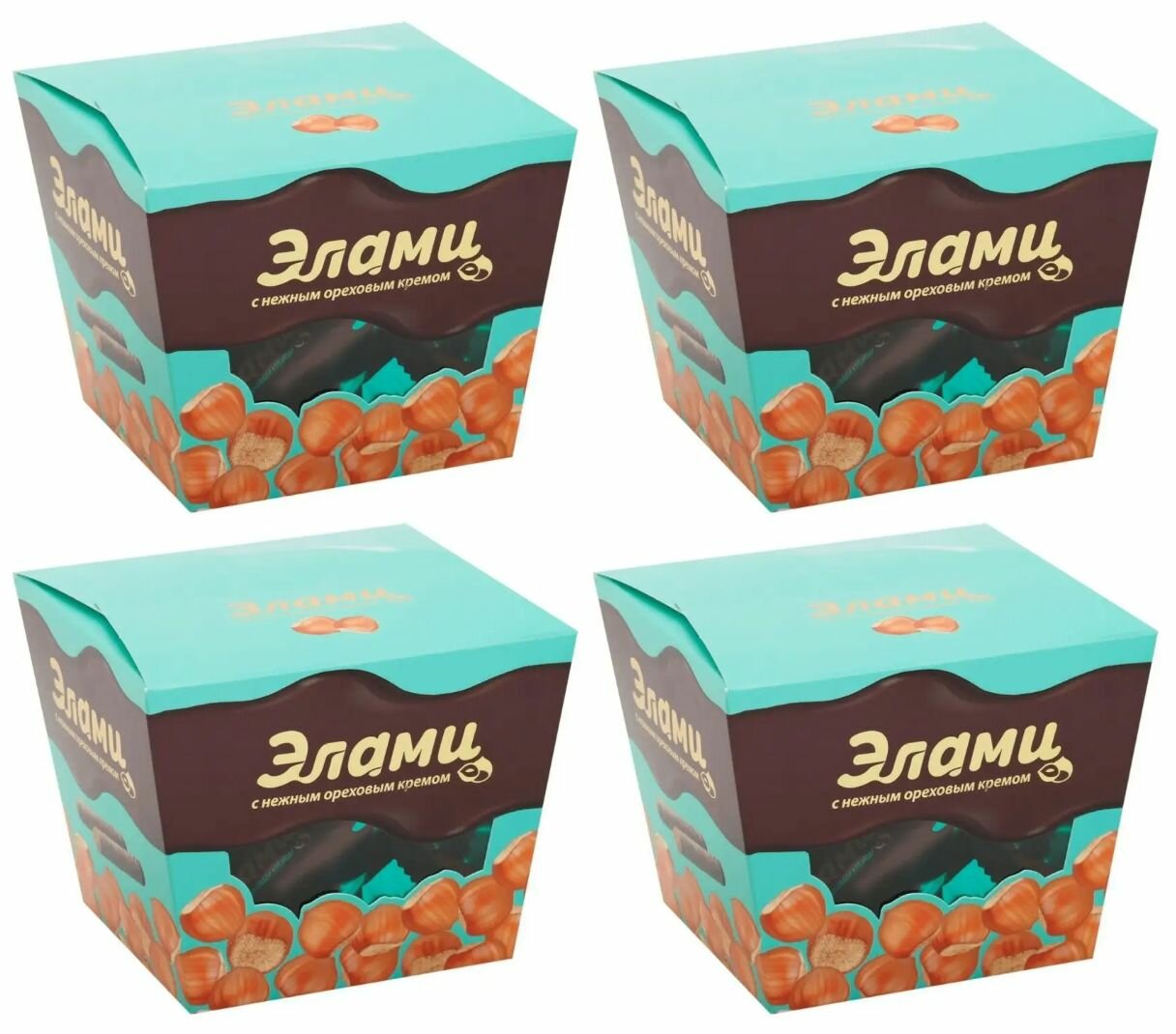Конфеты Элами с нежным ореховым кремом 150 г х 4 штуки