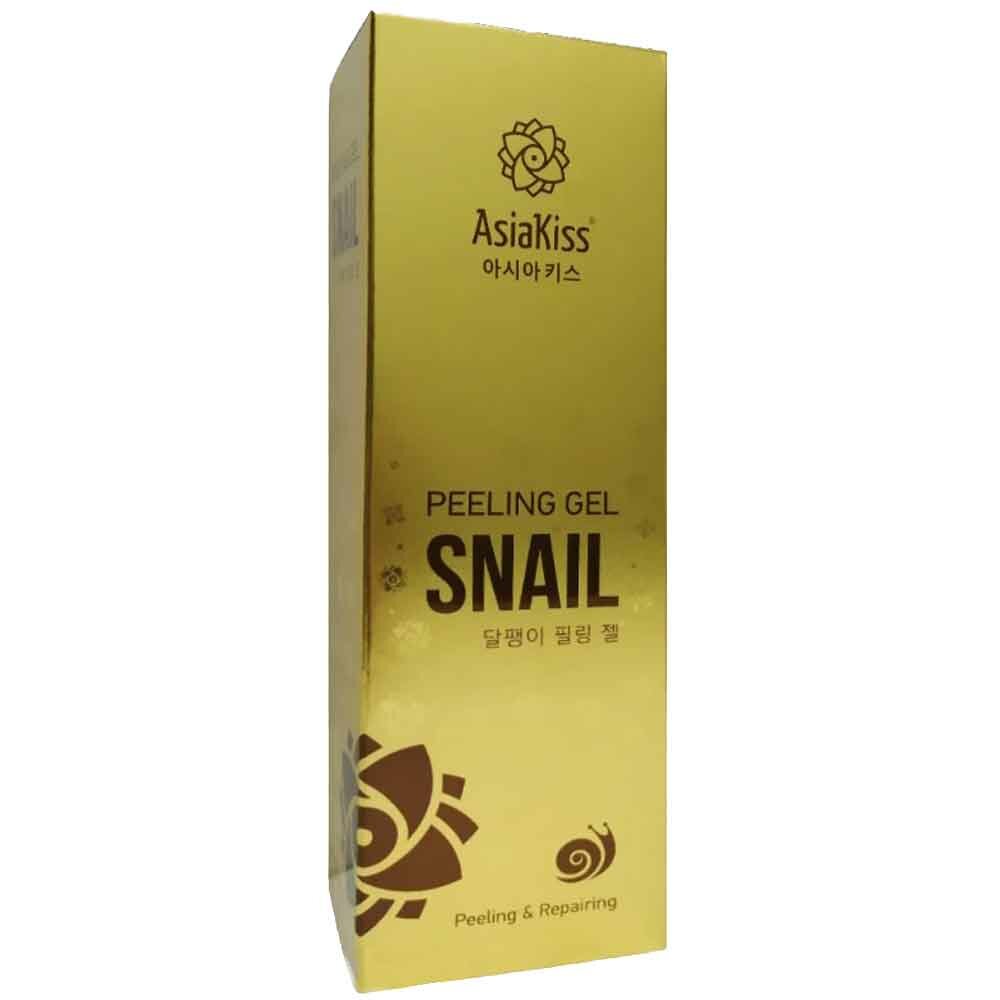 AsiaKiss Пилинг гель для очищения кожи лица SNAIL с экстрактом слизи улитки, 180 мл