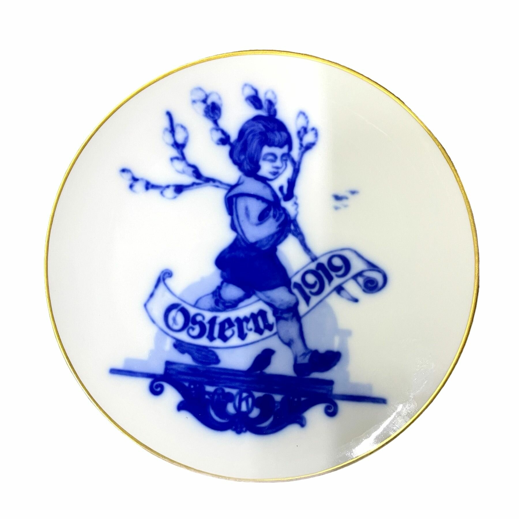 Декоративная тарелка Пасха 1919 год, винтаж. Германия