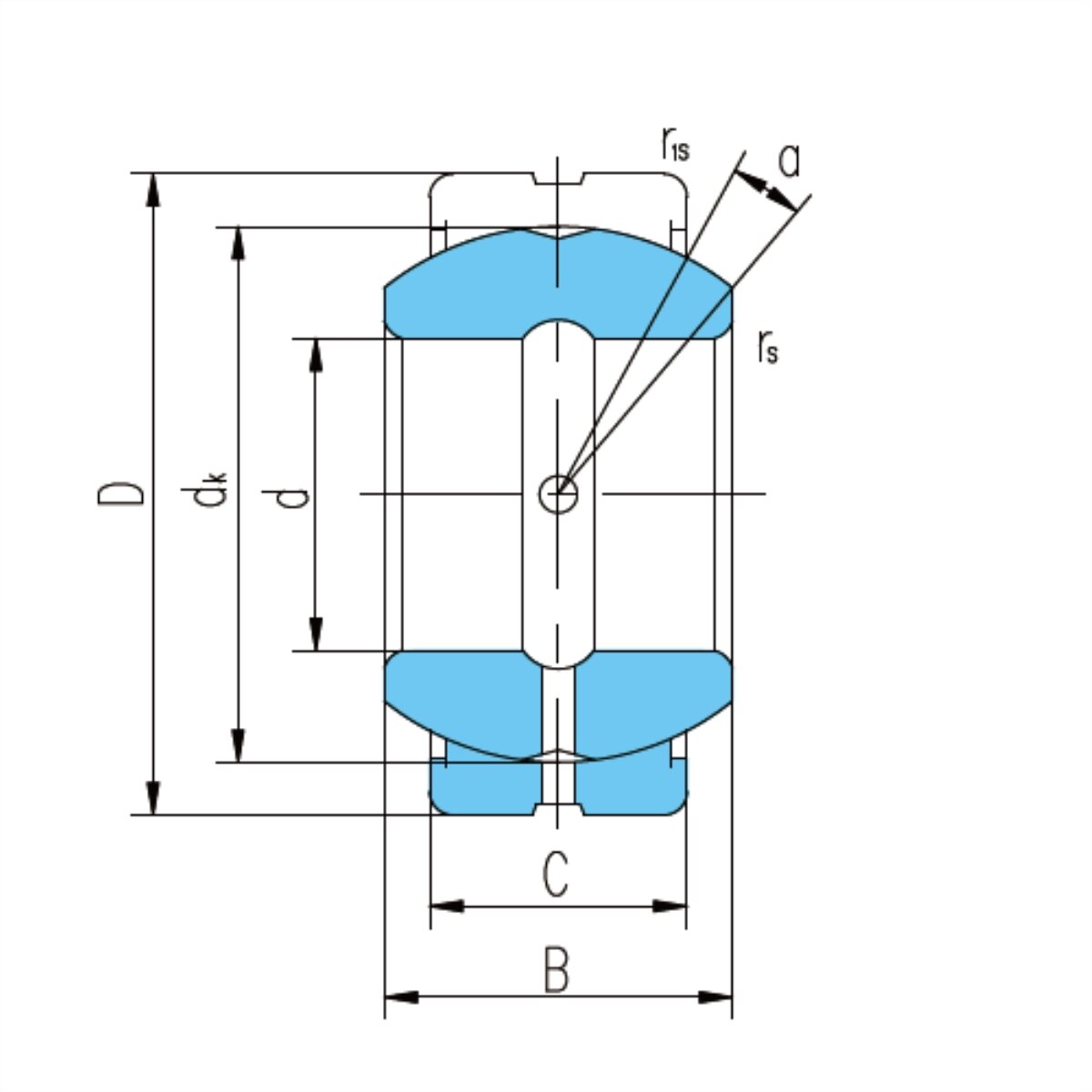 Подшипник GEG15ES-2RS STC (15x30x16) скольжения