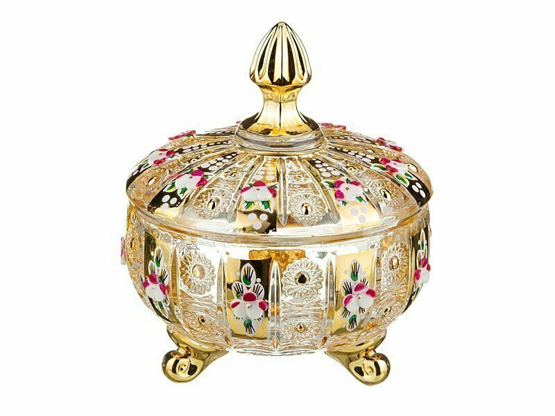 Конфетница 195-103 с крышкой "Голден" 12*14 см