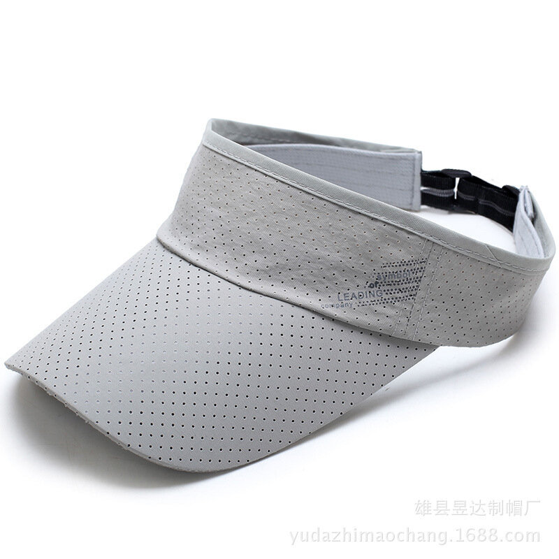 Шляпа-цилиндр, светло-серая, регулируемая, для бега, с солнцезащитой