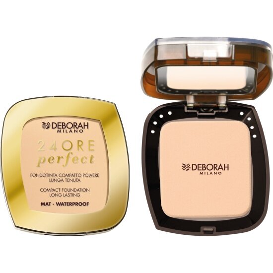 Тональная пудра-основа для лица Deborah Milano DEBORAH 24ORE PERFECT COMPACT FOUNDATION, тон 01G Светло-бежевый