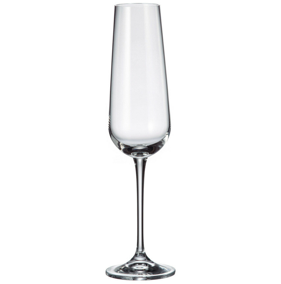 Бокал для шампанского 220 мл 1 шт Crystalite Bohemia "Ardea /Амундсен /Без декора" / 278016