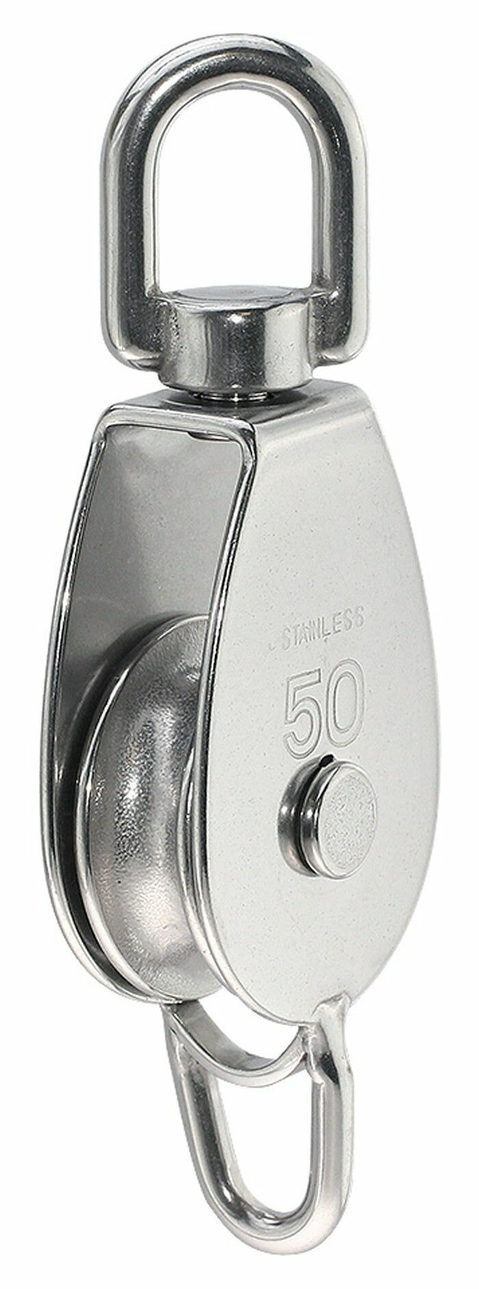 Блок одношкивный с вертлюгом и скобой "Мореман", 50 мм (10258944)