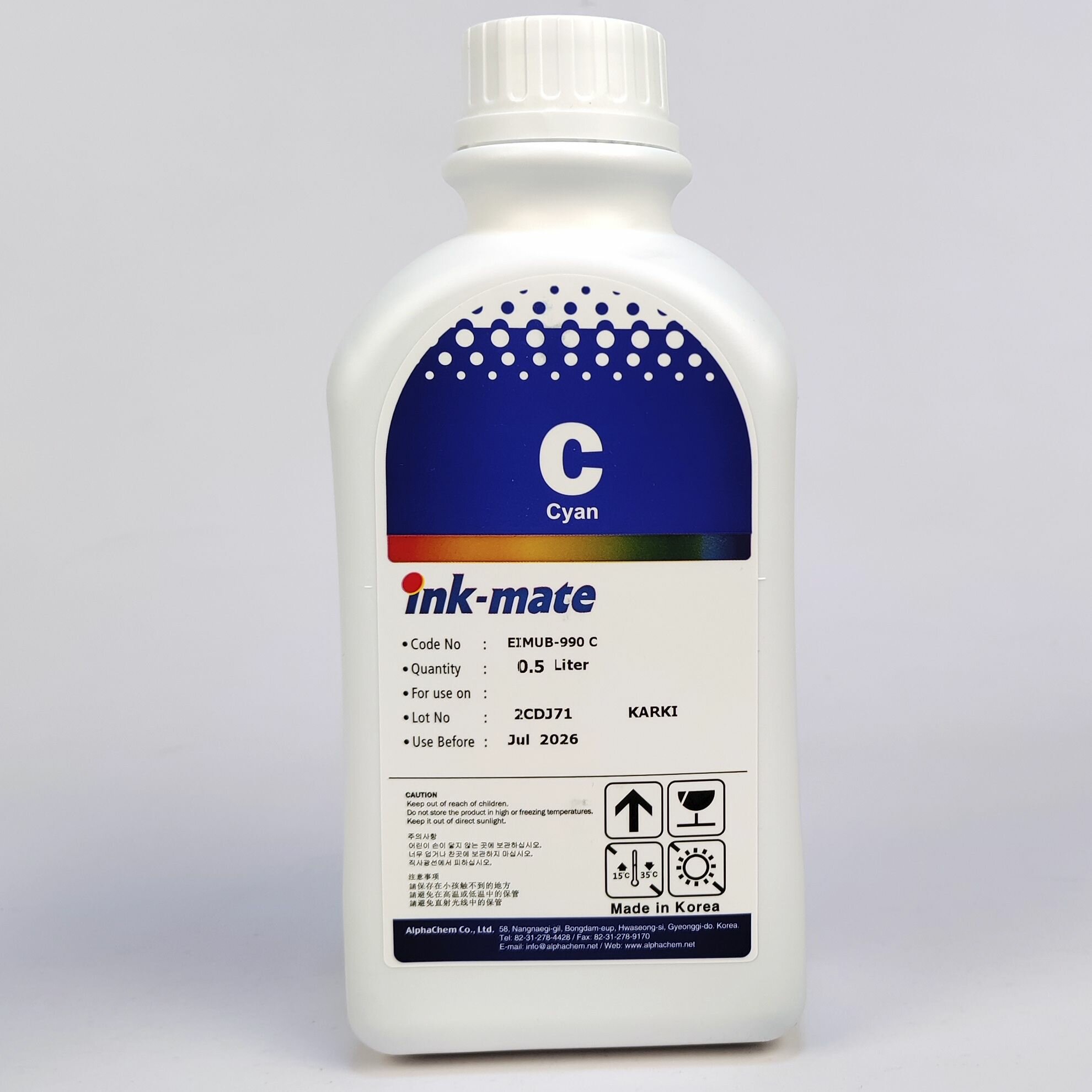 Чернила Голубые Ink-Mate для EPSON SureColor SC-T3000, T5000, T7000, T3200, T5200, T7200 и Epson Stylus Pro 7700, 9700, EIM-990C пигментные Cyan 500мл