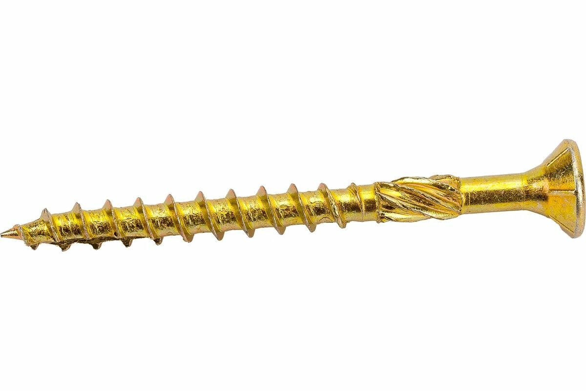 Саморез конструкционный для дерева закрути-забей, 4х40 мм, потайная головка, желтый цинк, ТХ20 (250 шт.)
