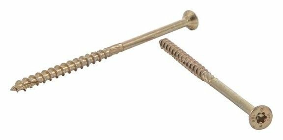 Саморез конструкционный для дерева закрути-забей, 4х70 мм, потайная головка, желтый цинк, ТХ20 (100 шт.)