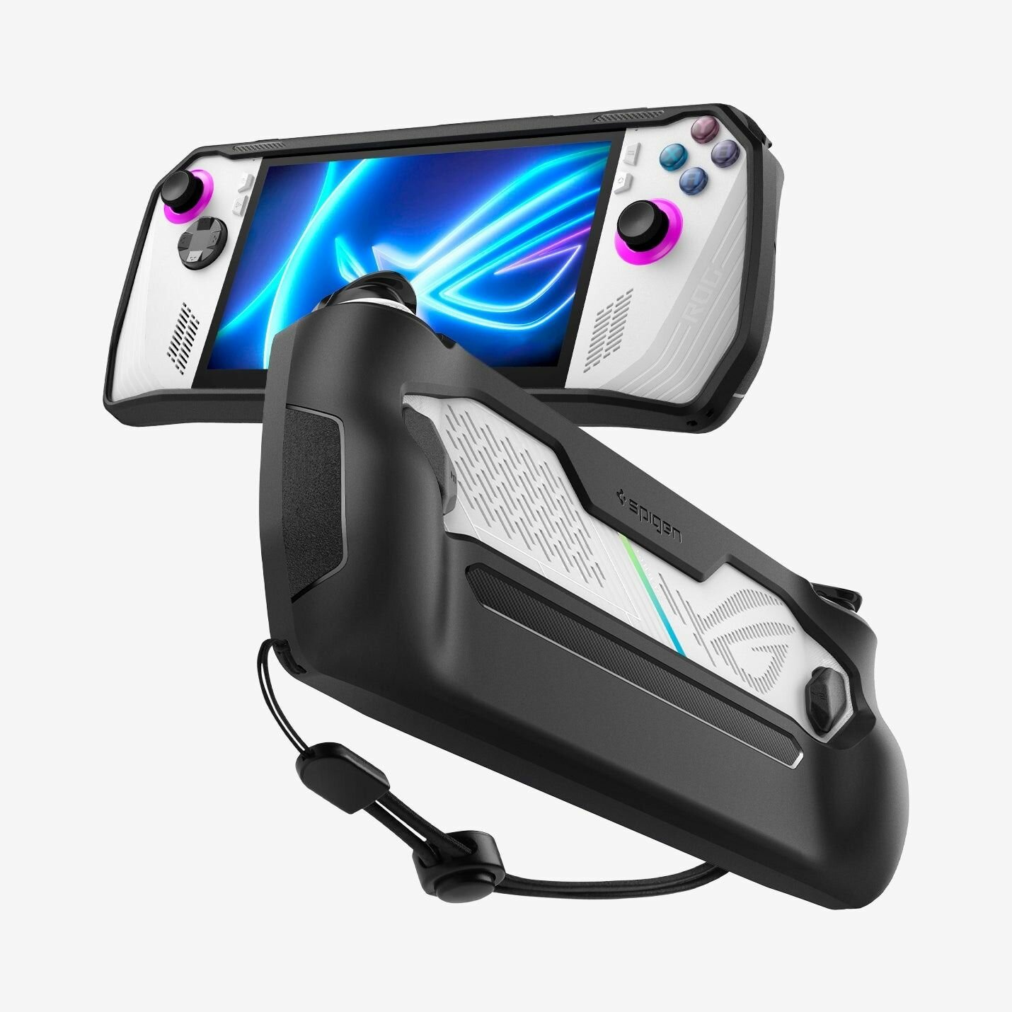 Чехол Spigen на Asus ROG Ally (2023) (ACS06921) Rugged Armor / Спиген Чехол для Асус Рог Алли Противоударный, Черный