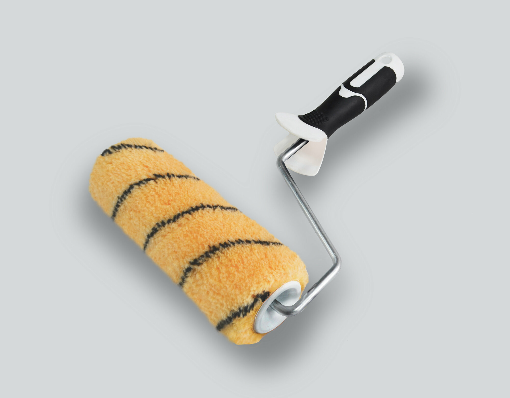 Decor Валик серии "Black White" Ø42 мм Двухкомпонентная ручка, полиакрил тигр (ширина ролика 180 мм, d 42 мм, 2К бюгель 8 мм, ворс 11 мм)