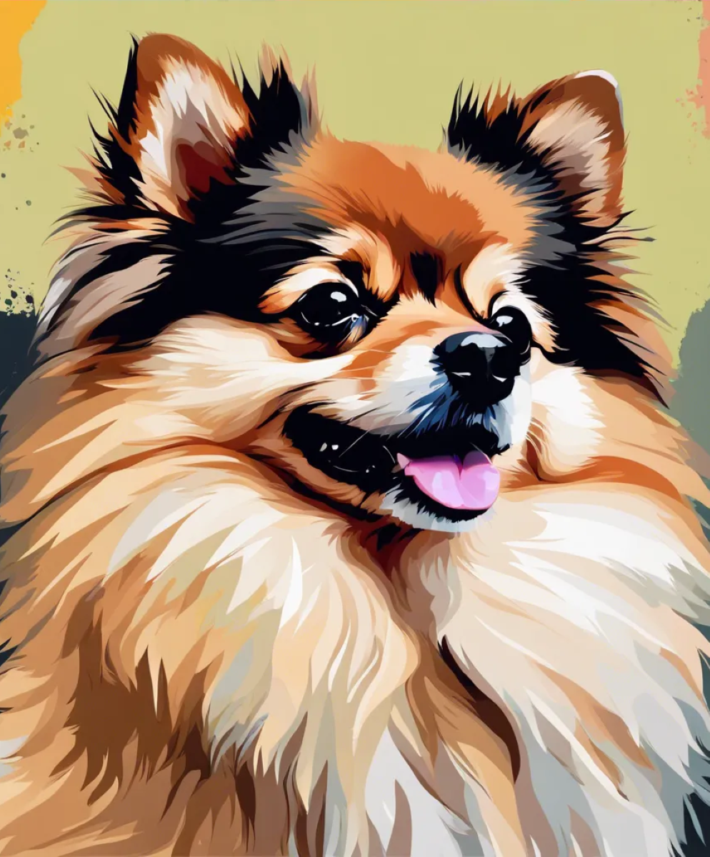 Картина по номерам "Рыжий шпиц" 40х50 см, хлопковый холст на подрамнике, акрил, Hobby Home