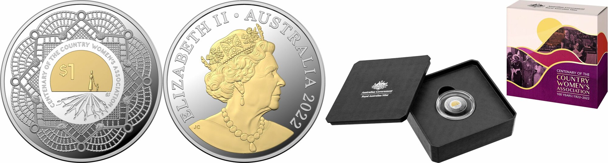 Австралия 1 доллар, 2022 100 лет ассоциации сельских женщин